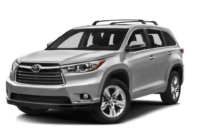 Roof Rack Cross Bars OEM in Black Aluminum for Toyota Highlander 2014-2020